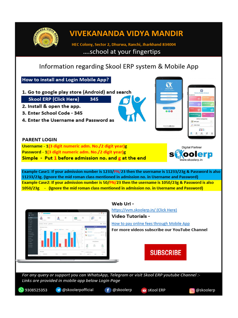 Skool ERP Starter Kit - VVM | PDF