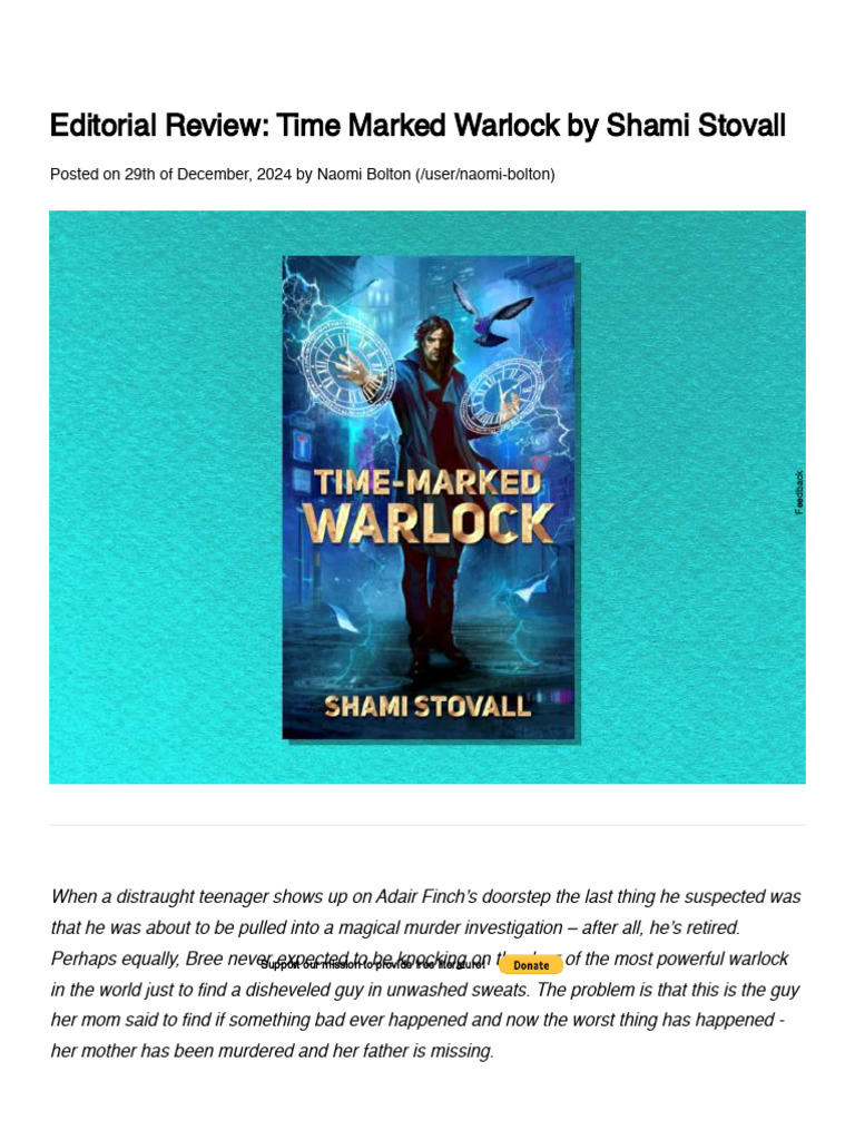 Editorial Review_ Time Marked Warlock by Shami All _ ManyBooks | PDF