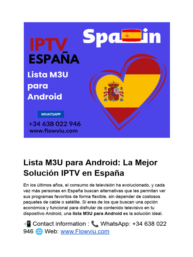 Listas M3U para IPTV en Android 2025 | PDF | Android (sistema operativo ...