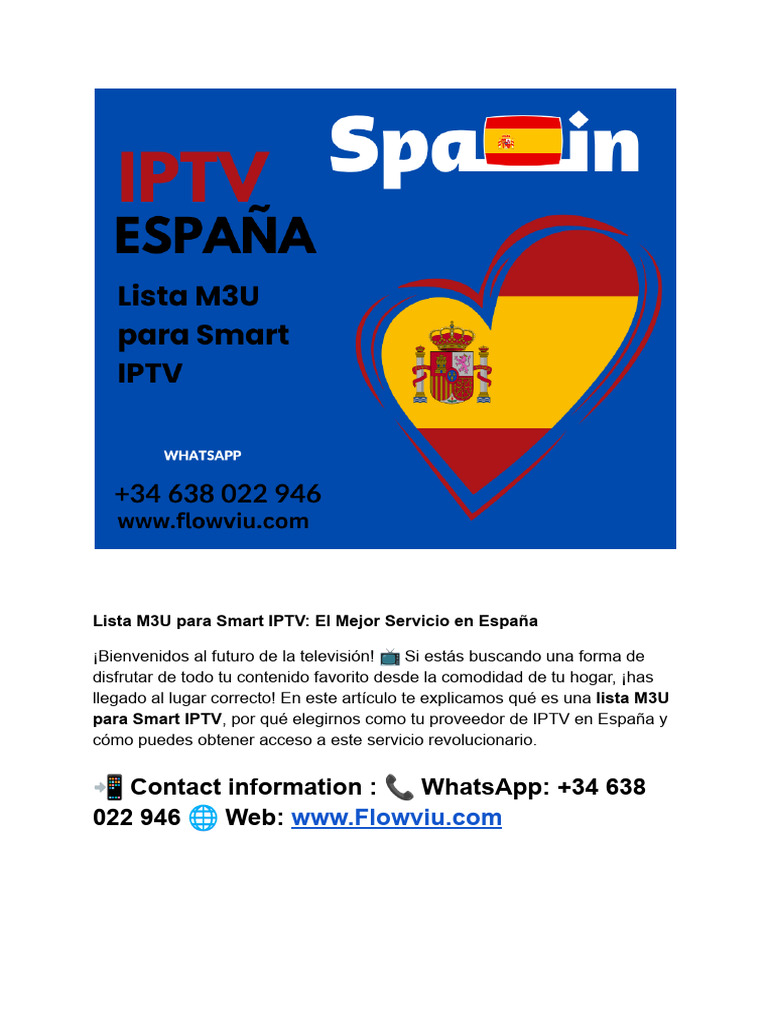 Lista M3U para Smart IPTV | PDF | Internet | Televisión