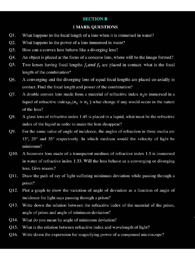 Ray Optics Dpp-2 | PDF