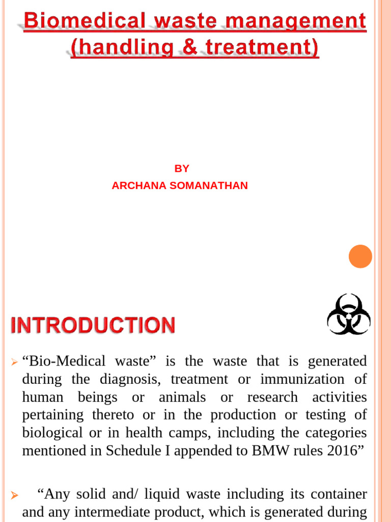 Biomedical Waste Management | PDF | Waste | Sterilization (Microbiology)