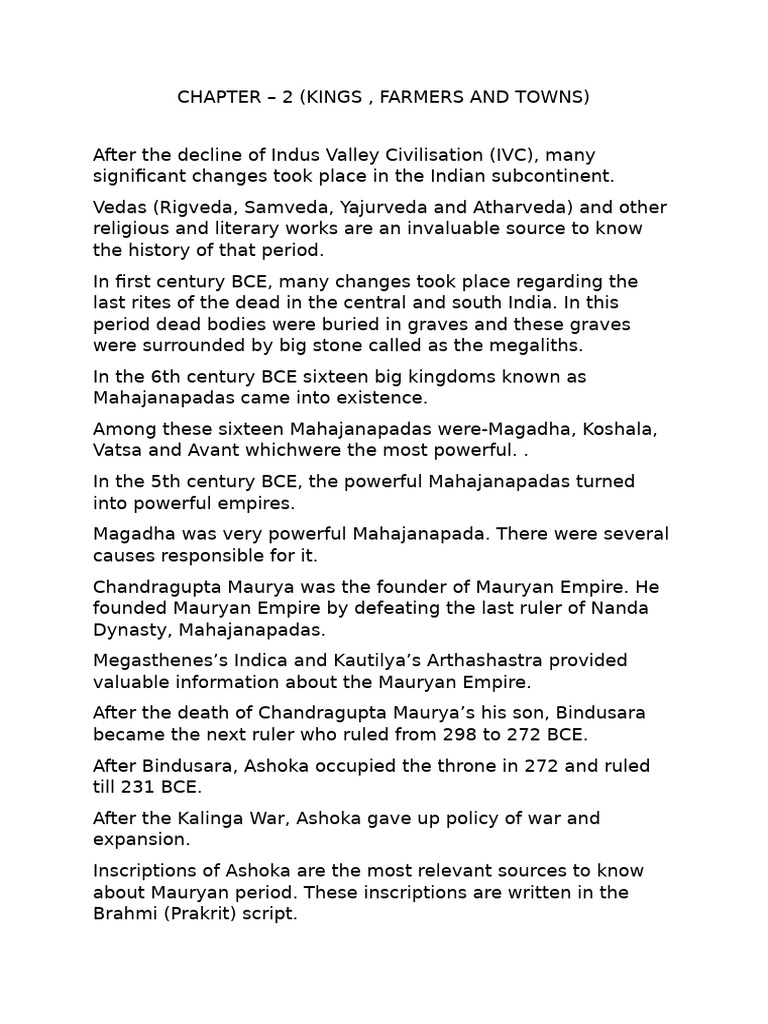CHAPTER 2 history | PDF | Ashoka | Ancient India