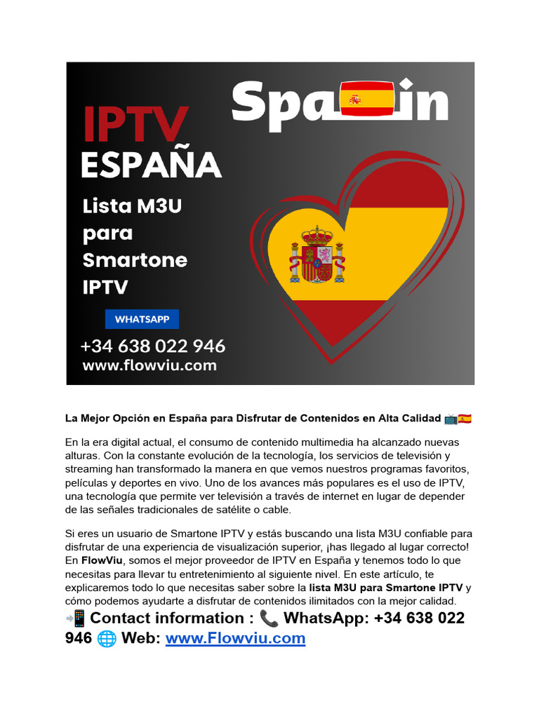 Lista M3U Para Smartone IPTV | PDF | Televisión | Internet