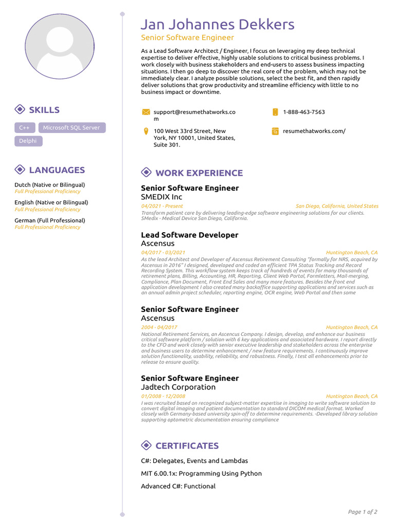 Senior Software Engineer | PDF | Software | Computer Programming