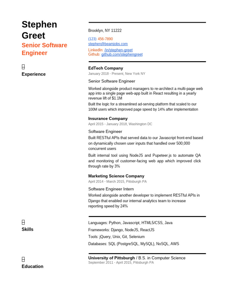 Senior Software Engineer | PDF