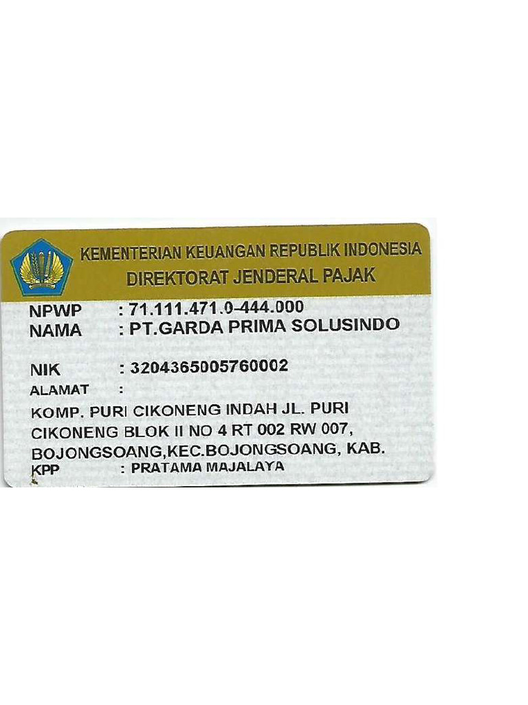 NPWP GPS | PDF