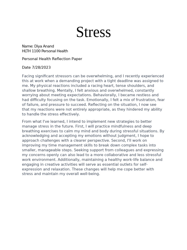 Stress | PDF