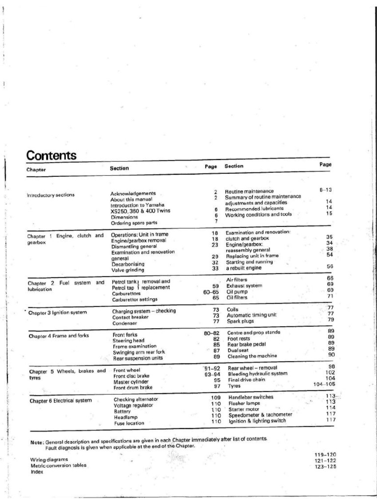 Xs400 Manual Part1 Engine Clutch Gearbox | PDF