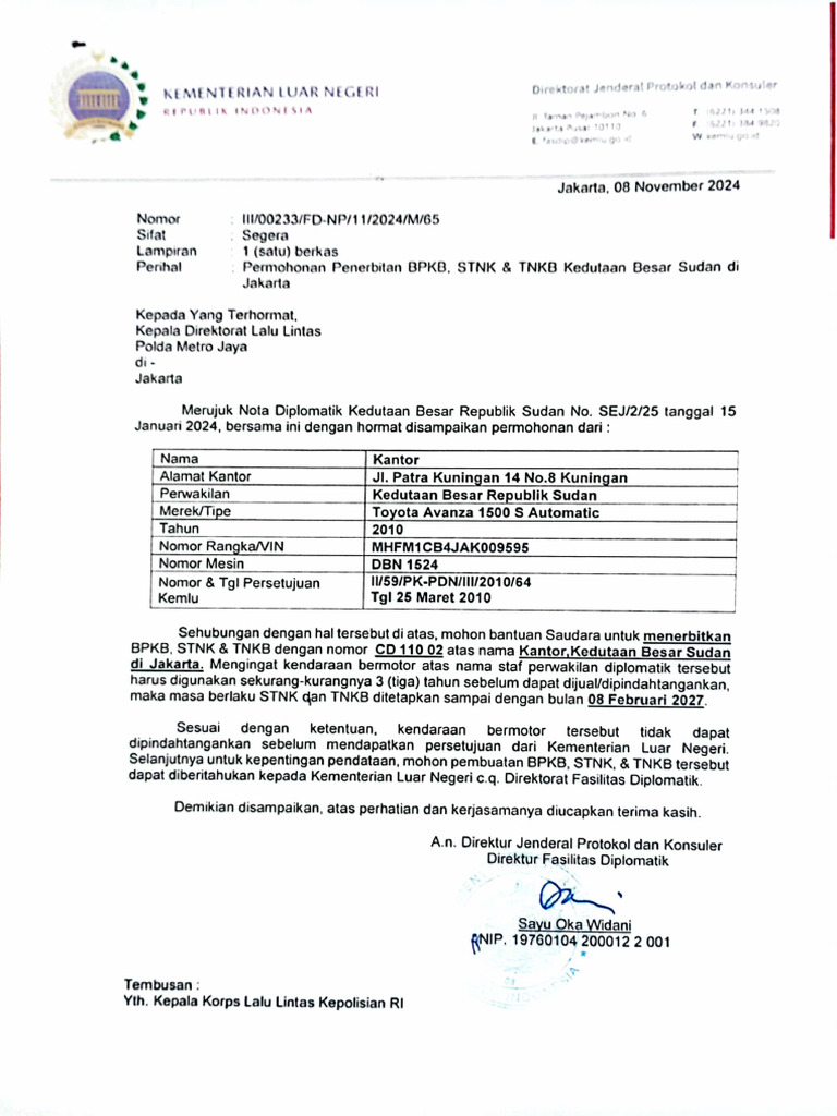 REKOM KEMLU BPKB CD. 110-02 | PDF