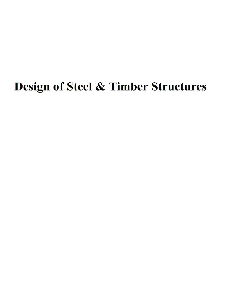 Design of Steel & Timber Structures - Notes - WWW - Arjun00.com - NP | PDF