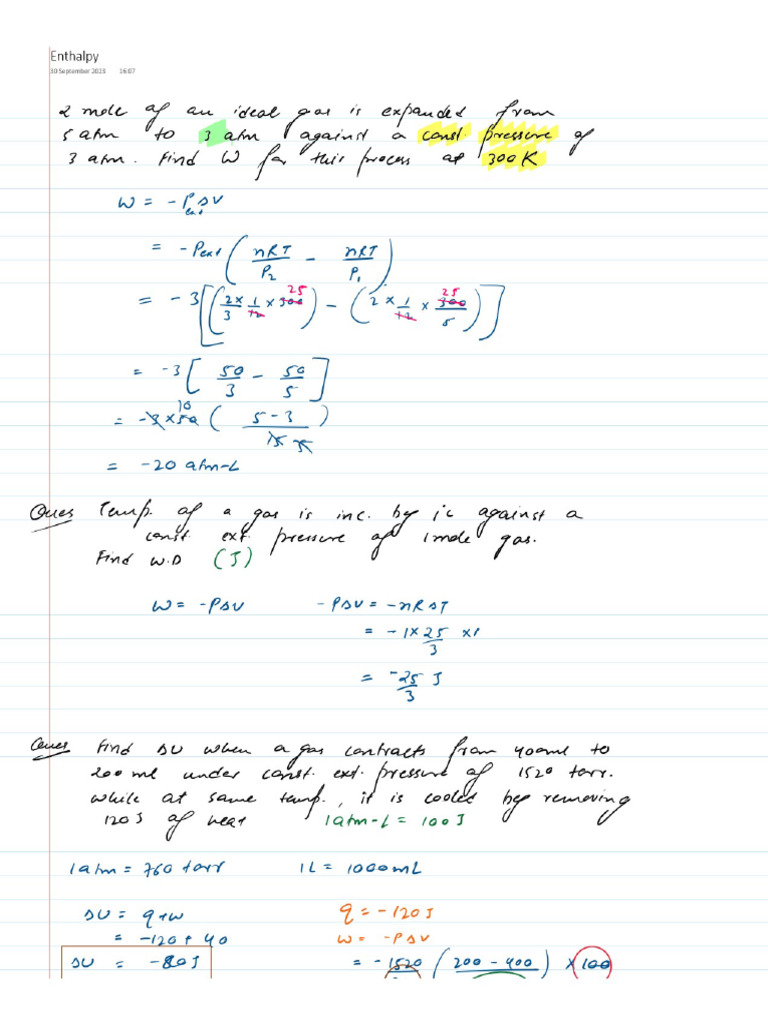THERMODYNAMICS CHEMISTRY NOTES-5 | PDF