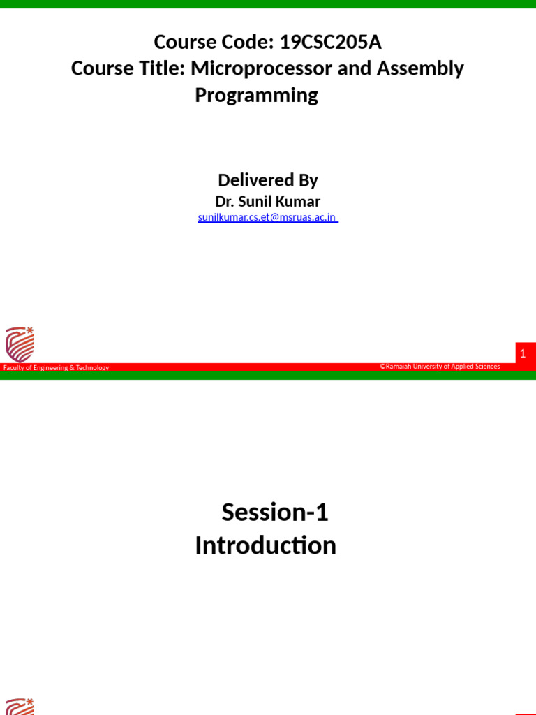 MP Session 1 | PDF | Central Processing Unit | Computer Architecture