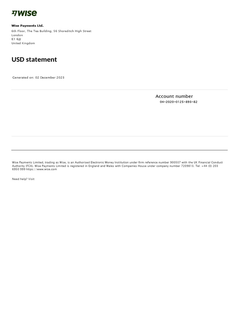 Wise Statement | PDF