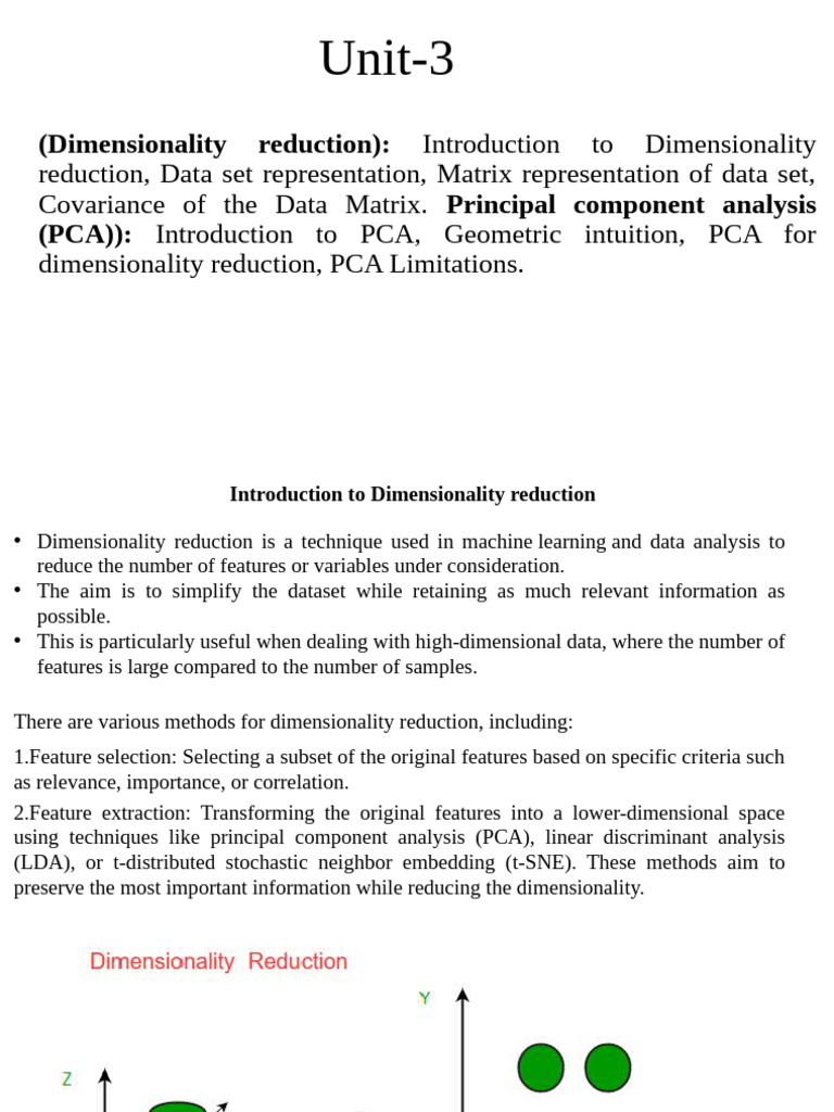 Unit-3 | PDF | Principal Component Analysis | Eigenvalues And Eigenvectors