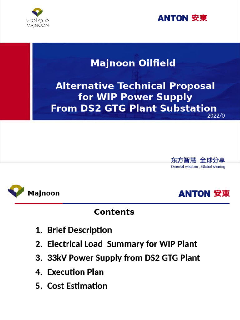 Alternative Proposal For Power Supply For WIP | PDF | Electrical Substation | Electric Power