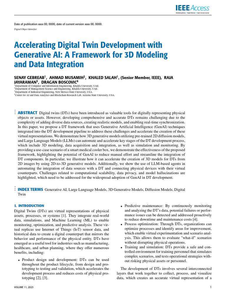 Accelerating Digital Twin Development With Generative AI A Framework ...