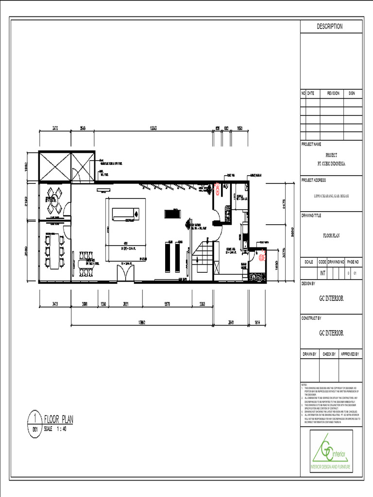 2D Floor Plan - PT - Cubic Indonesia | PDF