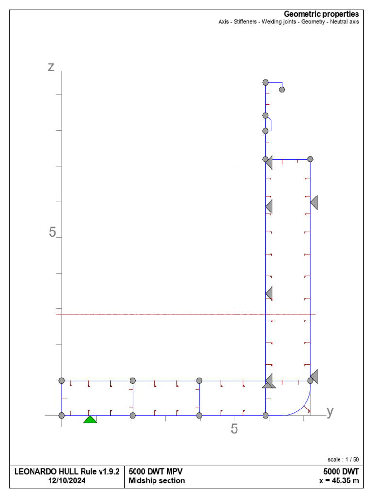 5000 DWT Midship Section | PDF