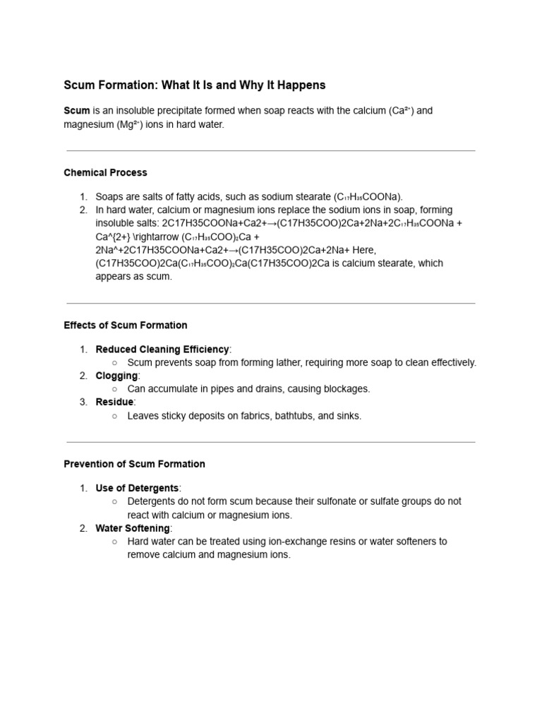 Scum Formation | PDF