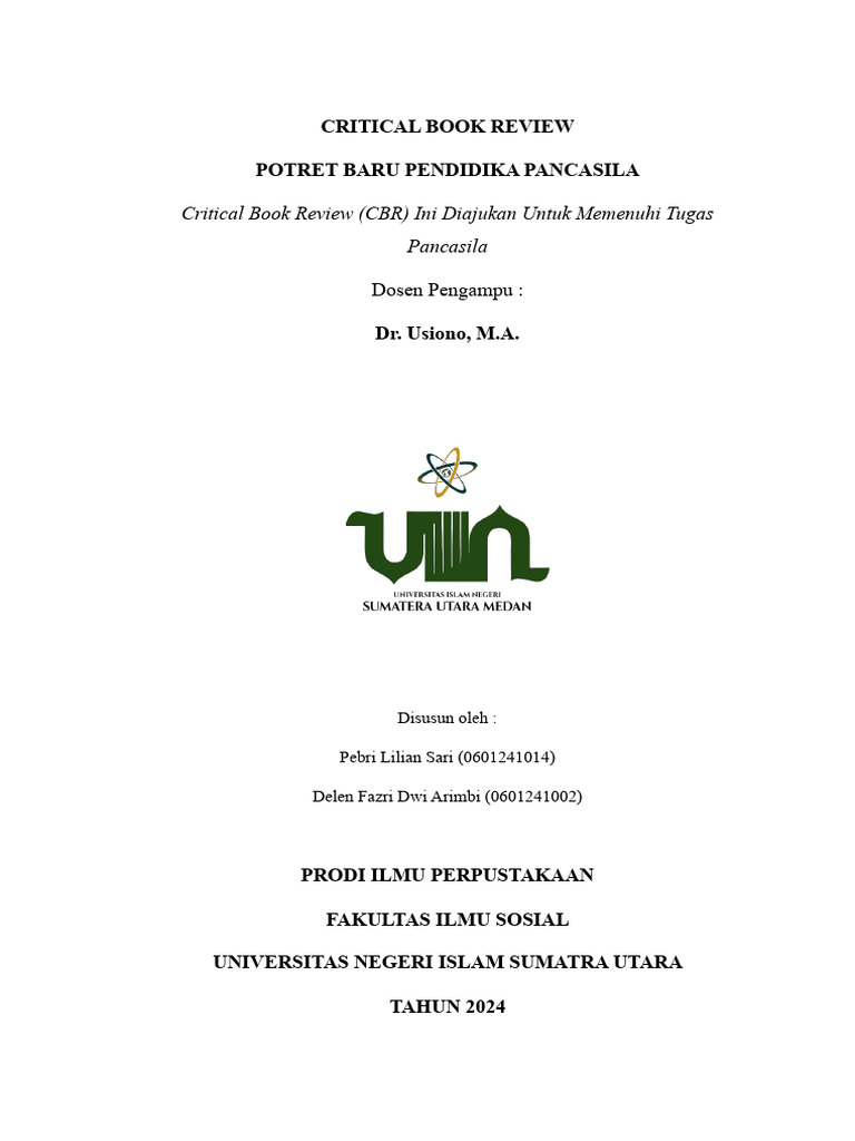 CBR Pendidikan Pancasila | PDF