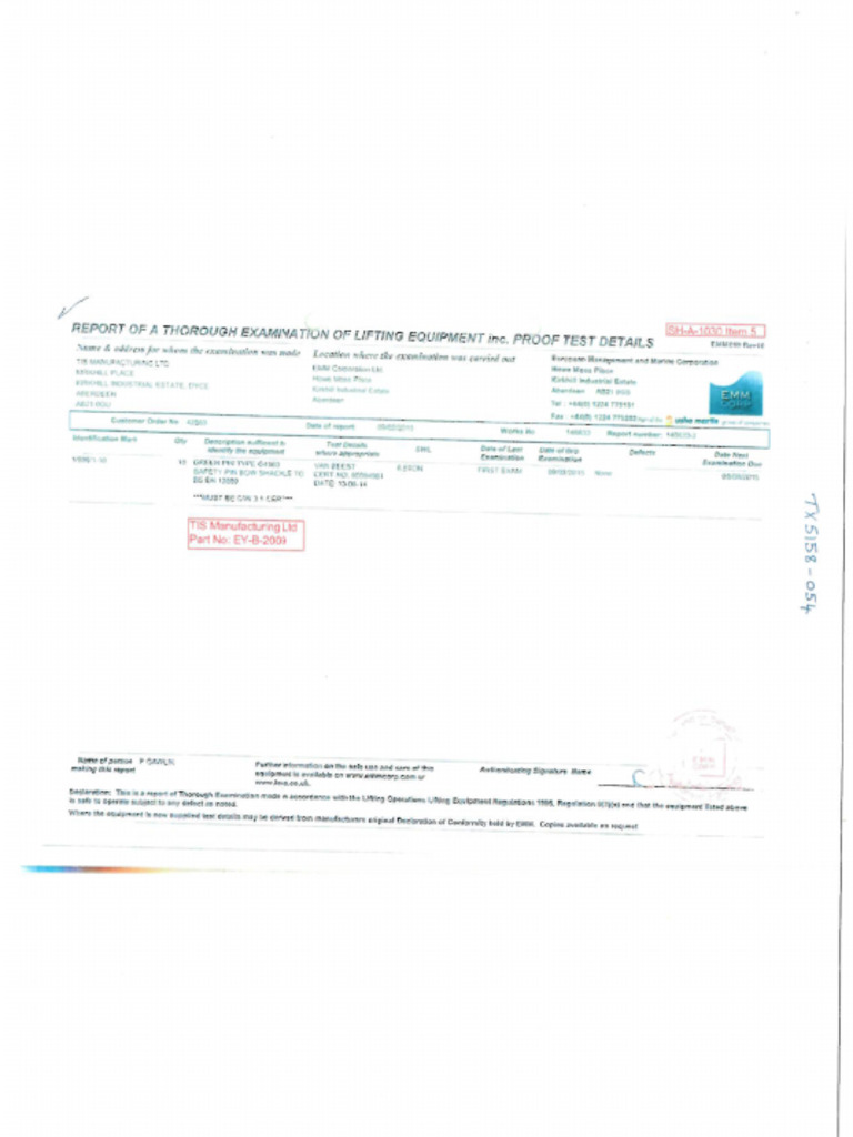 Shackle Report For Arch Sheave | PDF