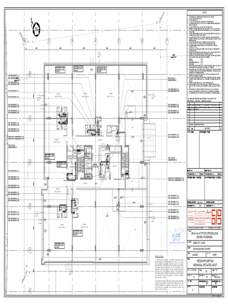 18-505 - M-MV-202 Mez Floor Plan | PDF | Duct (Flow) | Engineering ...