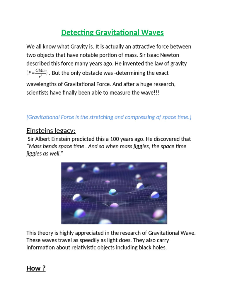 Detecting Gravitational Waves | PDF