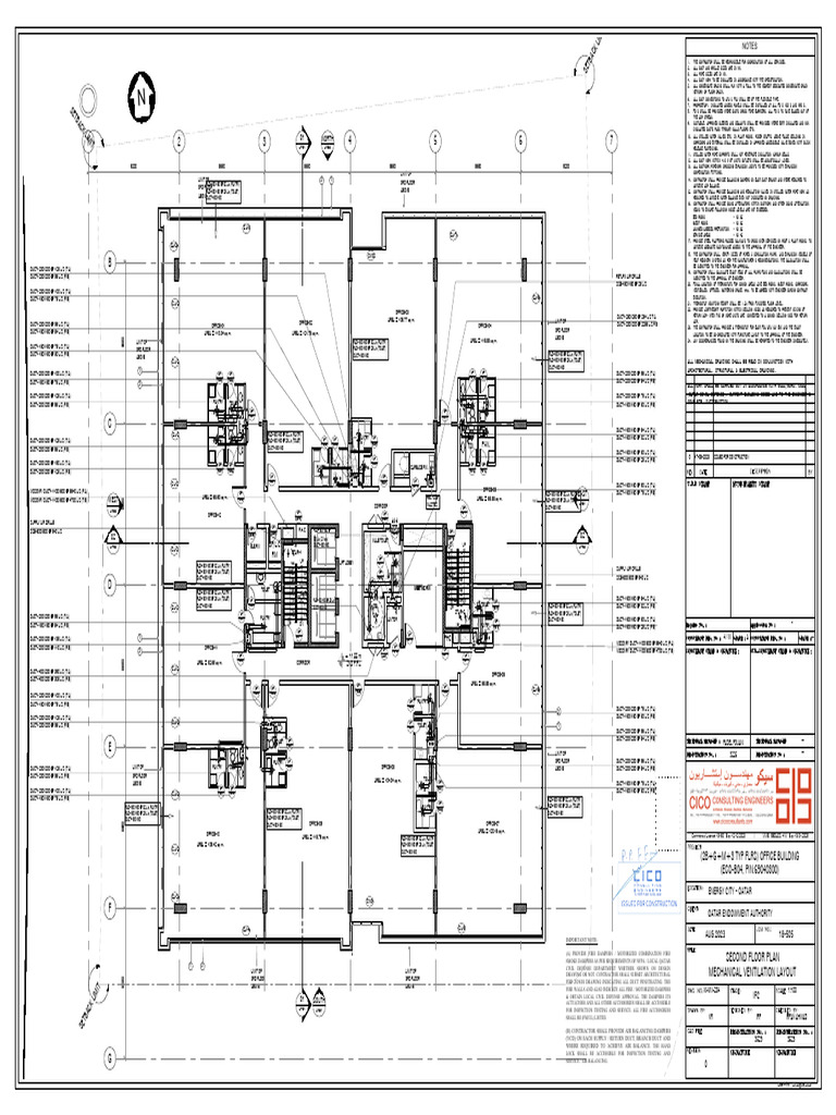 Duct Layout for Office Building Plan | PDF | Duct (Flow) | Building ...