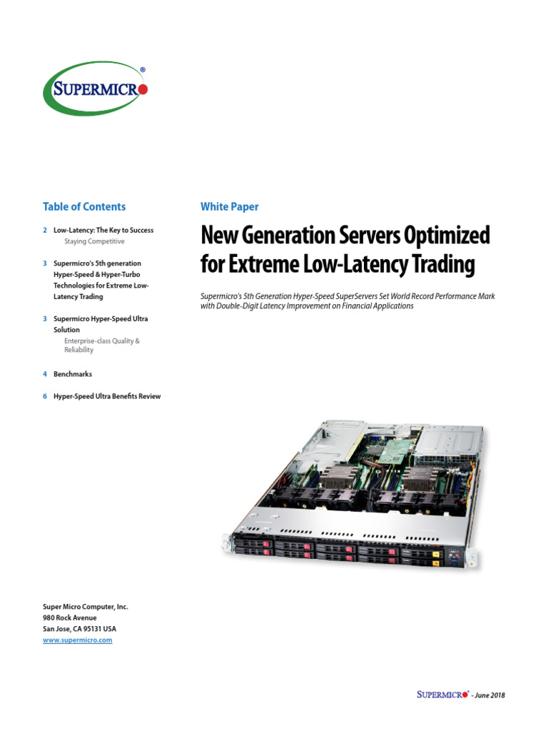White Paper Low Latency Server | PDF | Intel | Central Processing Unit