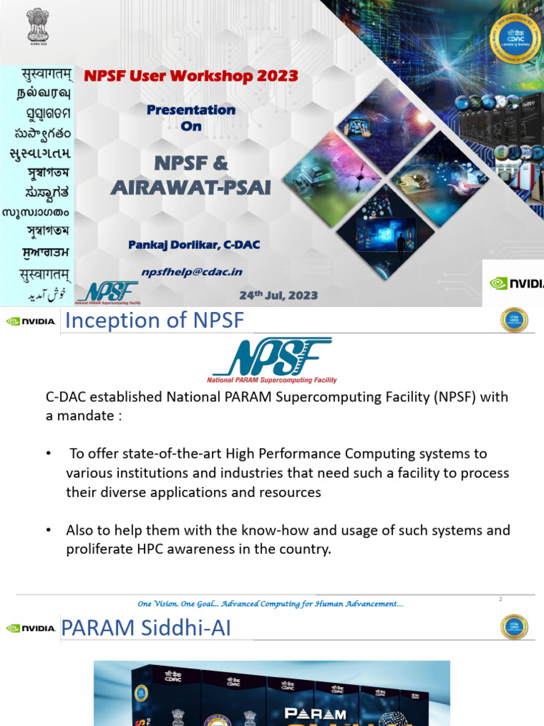 AIRAWAT-PSAI Supercomputer Overview | PDF | Computing | Computer ...
