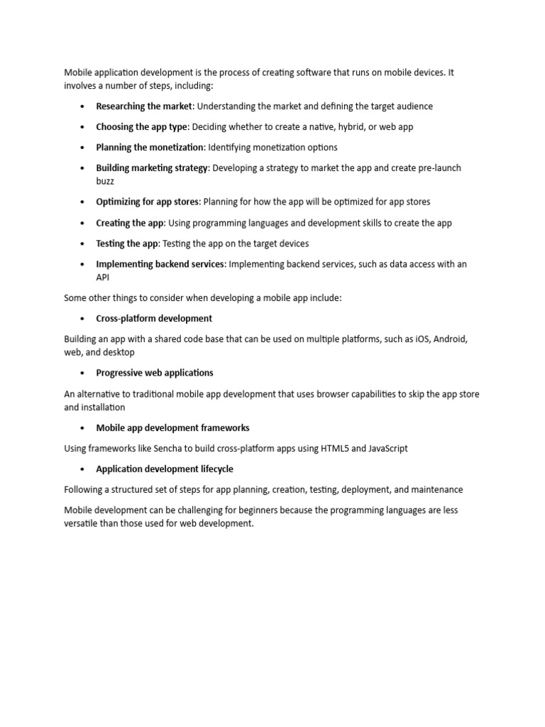 Mobile application development | PDF
