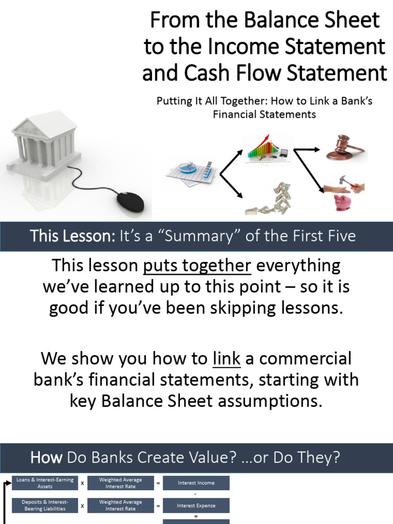 Banks 01 06 BS To IS and CFS Slides | PDF