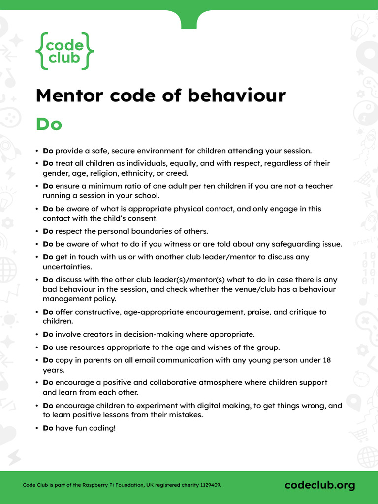 Mentor Guidelines for Code Club | PDF | Social Psychology
