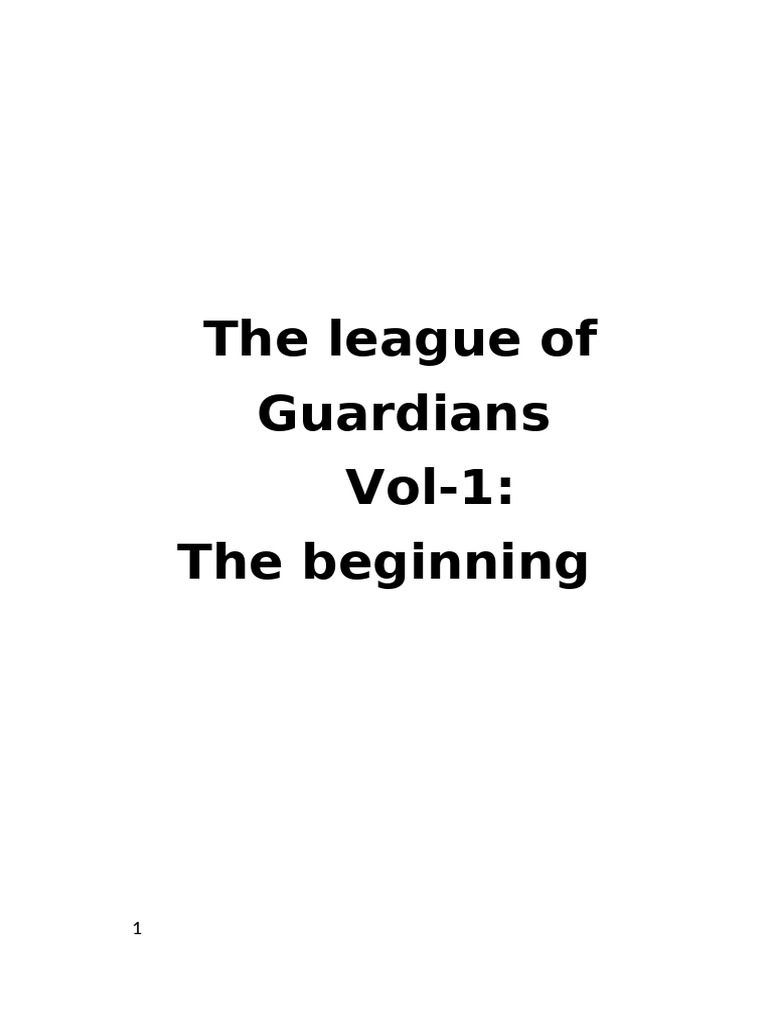 The League of Guardians Vol 1 | PDF