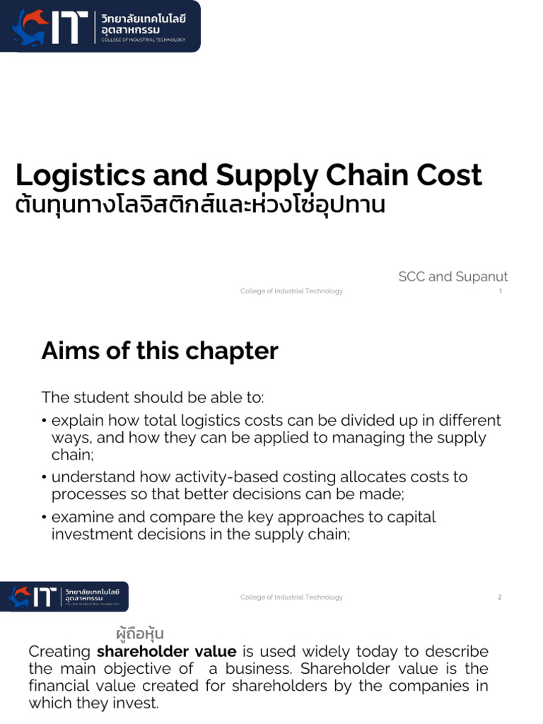 Logistics and Supply Chain Cost Analysis | PDF | Logistics | Net ...