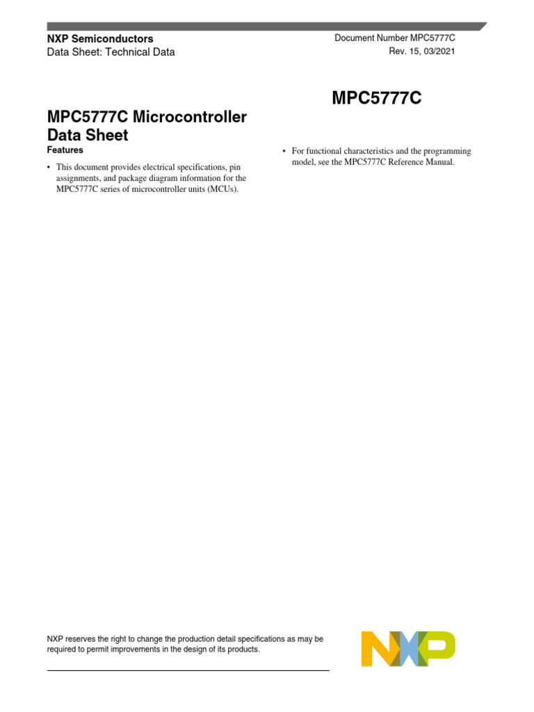 MPC5777C | PDF | Flash Memory | Microcontroller