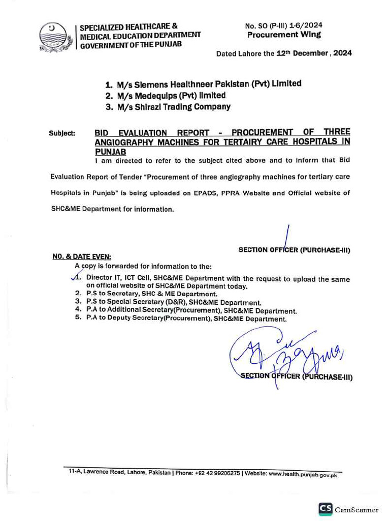 298911bid Evaluation Report-Procurement of Three Angiography Machines | PDF