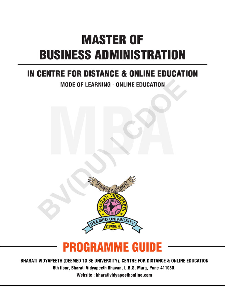 MBA Syllabus Overview - BV(DU) CDOE | PDF | Statistics | Regression ...