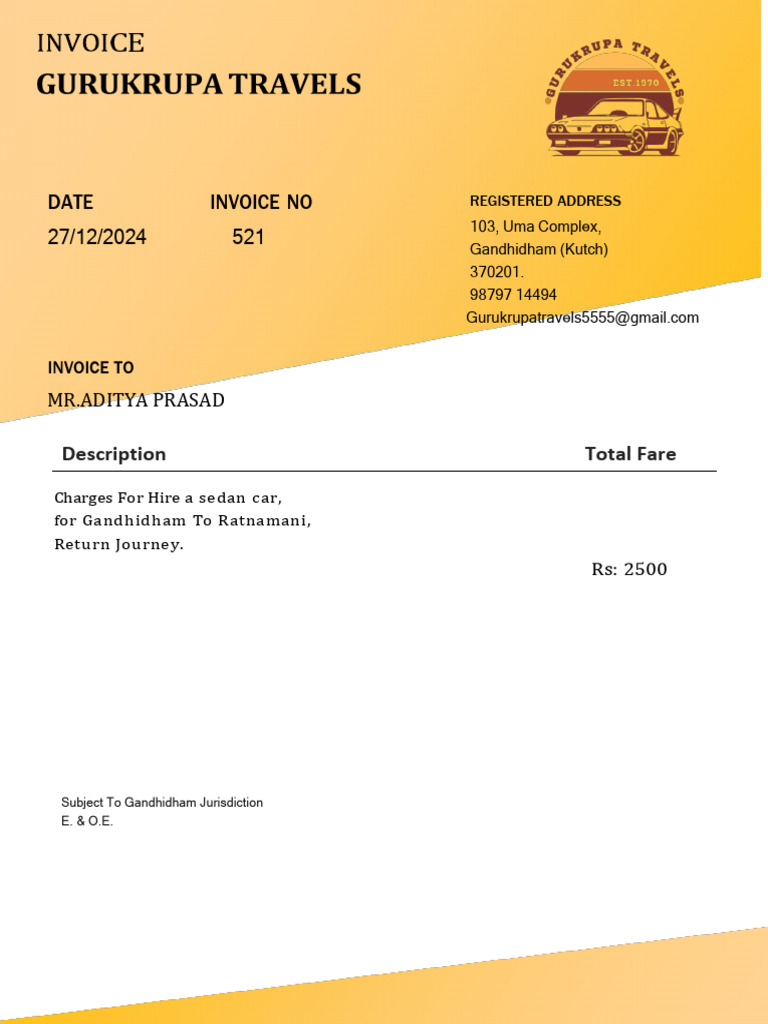 Cab Bill Gam To Ratna | PDF