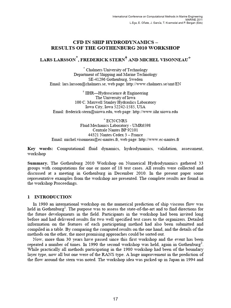 2011 CFD in Ship Hydrodynamics | PDF | Fluid Dynamics | Vortices
