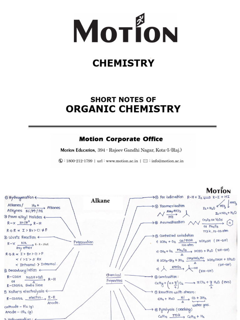 Organic Short Notes | PDF | Carbon Compounds | Organic Chemistry