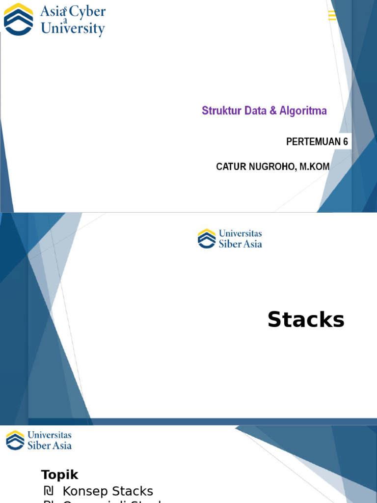 Struktur Data & Algoritma - Stack | PDF