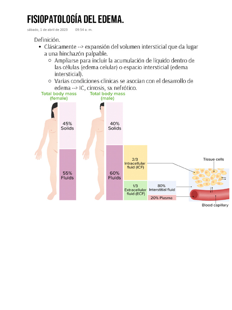 Fisiopatología Del Edema | PDF