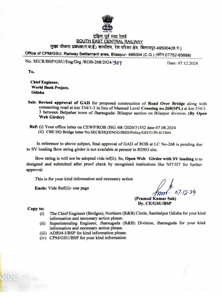Revised Approval of GAD For LC 268 | PDF