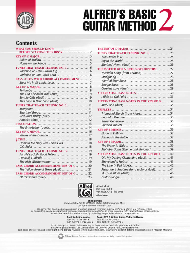 Alfreds Basic Guitar Method BK 2 3rd Ed | PDF
