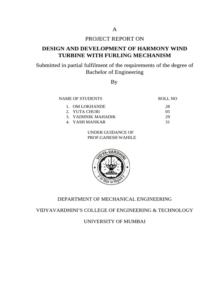 VORTEX TURBINE | PDF | Electromagnetic Induction | Wind Power