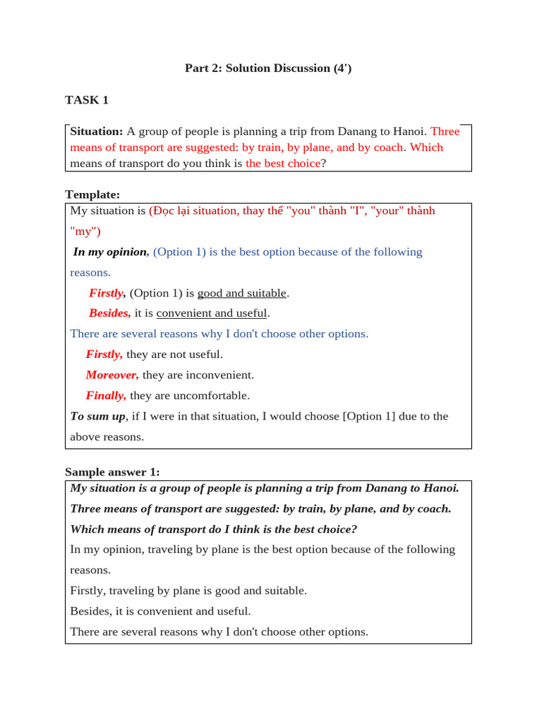 Vstep Speaking Part 2 | PDF | Tourism | Mail