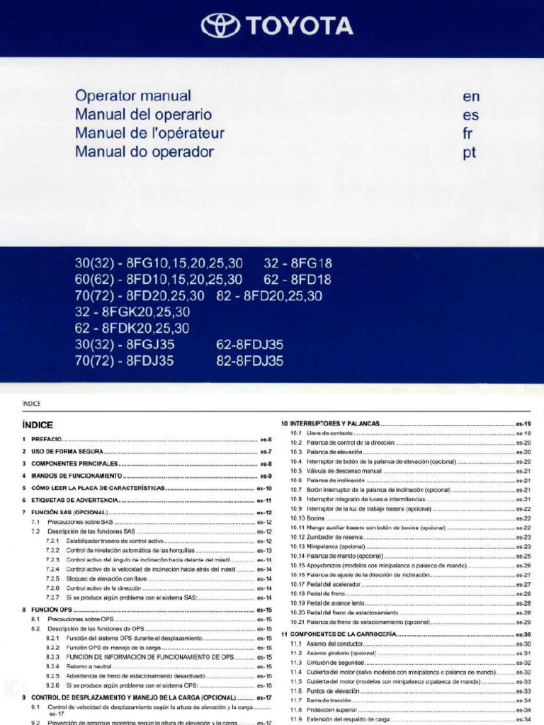 TOYOTA Serie 8 - Manual de Uso | PDF