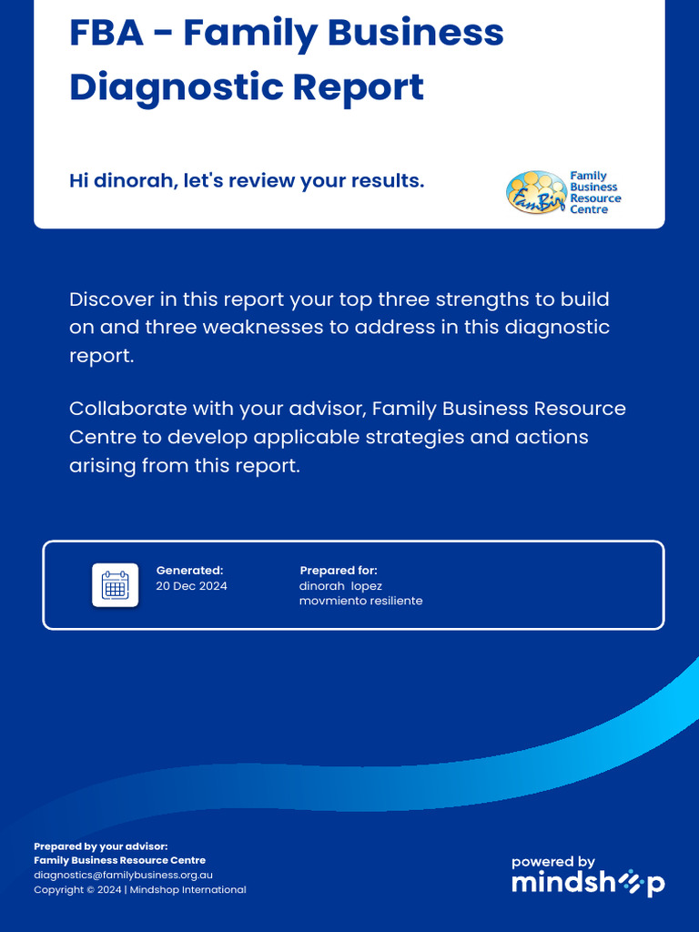 Diagnostic Report dinorah lopez | PDF | Social Psychology | Business